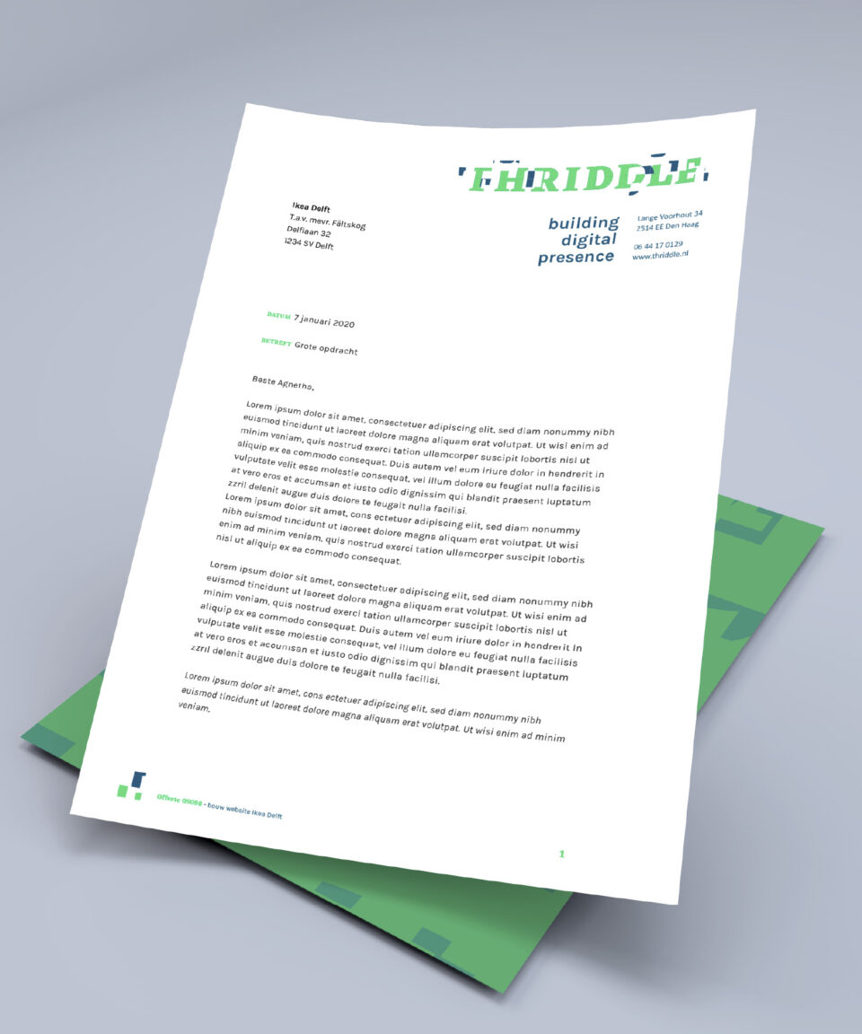 Thriddle maatwerk websites - M-space - logo en huisstijl ontwerp